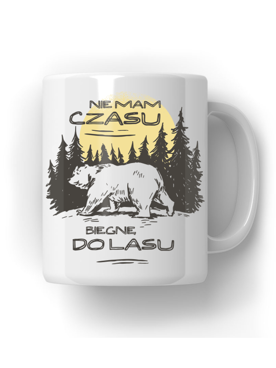 Kubek Nie Mam Czasu Biegnę Do Lasu - HiPanda! Śmieszne Prezenty z ...